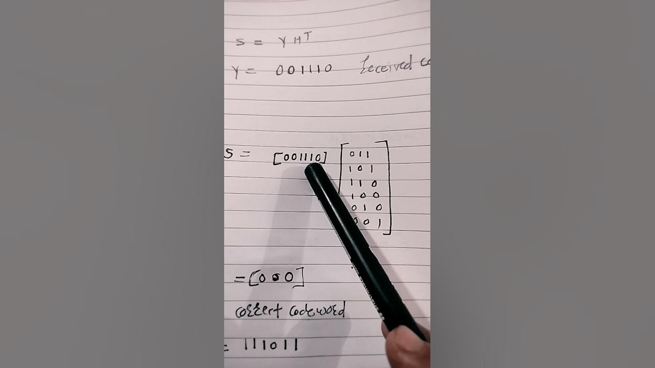 syndrome decoding linear code - YouTube