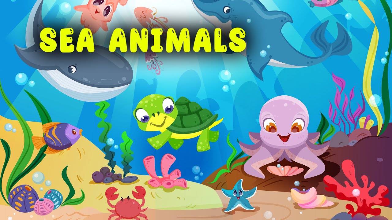 Sea Animals Name for Kids | Learn the different sea animals @tutitutv ...