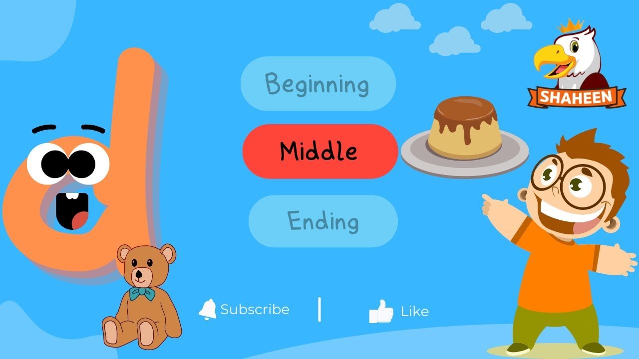 LETTER SOUND D MIDDLE SOUND | WRITING | KINDERGARTEN LETTERS| SHAHEEN ...
