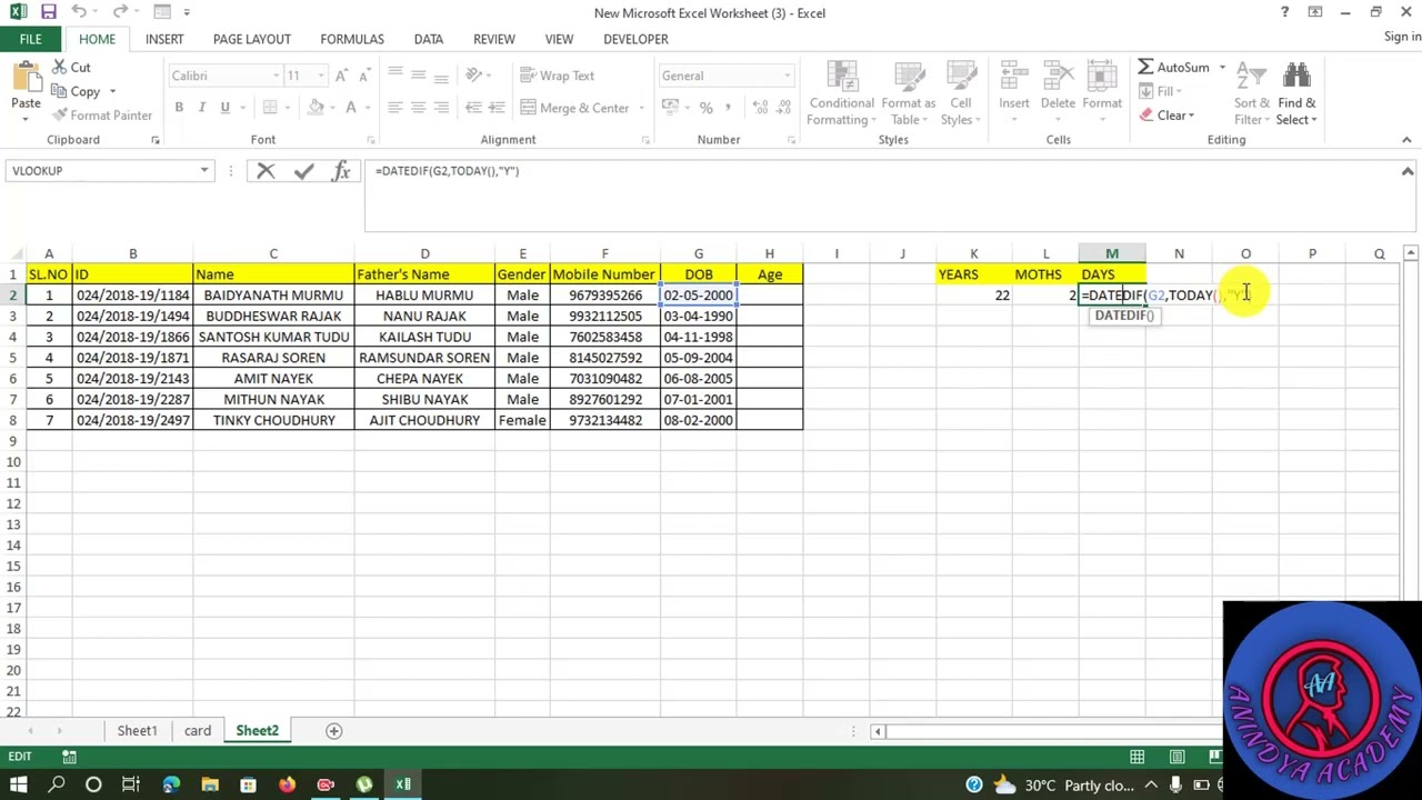 Create A Age Calculation Formula YouTube create-a-age-calculation-formula-youtube