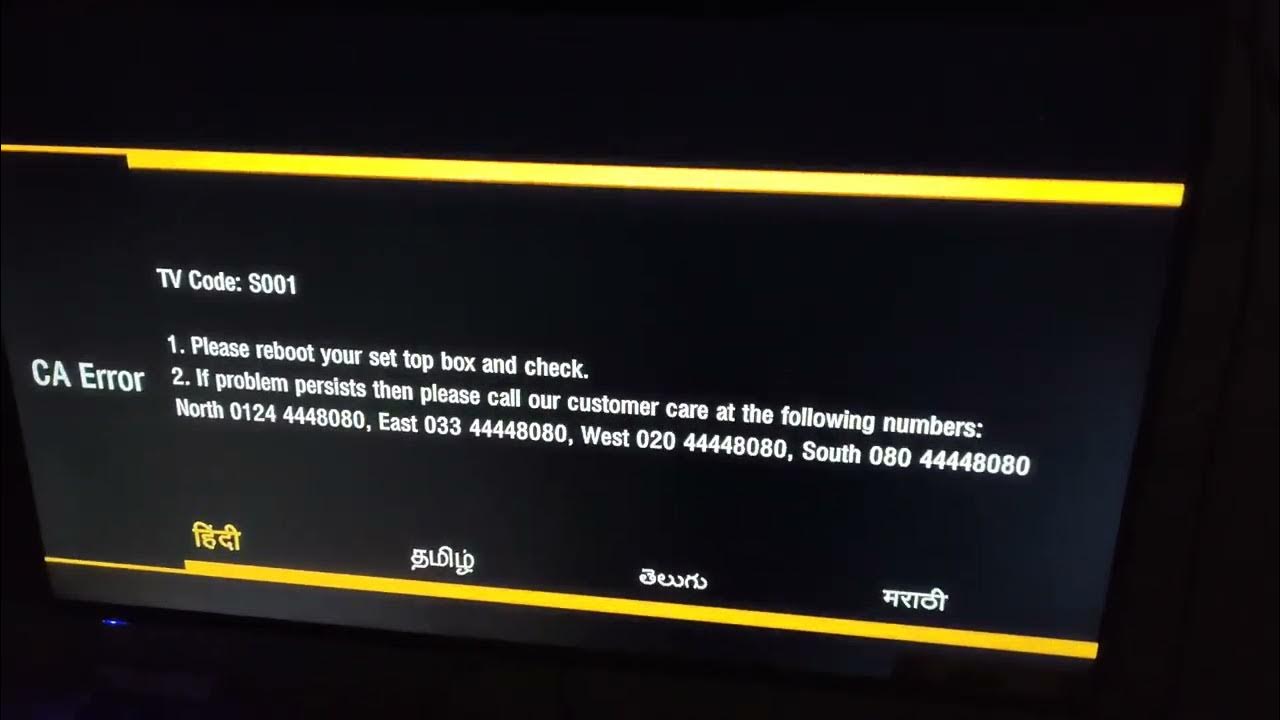 Airtel DTH TV Code S001 Error Code Problem YouTube airtel-dth-tv-code-s001-error-code-problem-youtube
