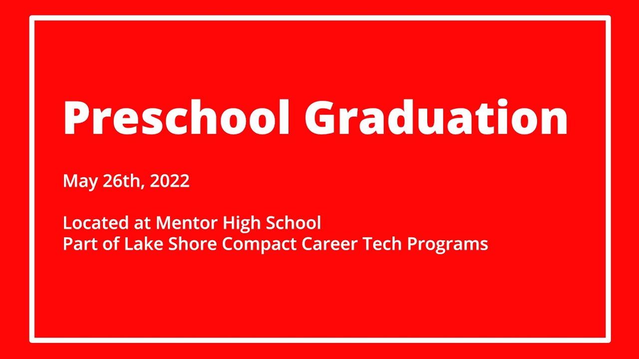 Preschool Graduation - 2022 - YouTube