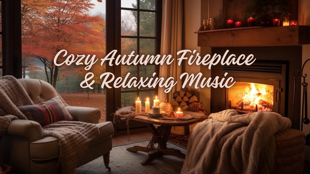 This Cozy Autumn Fireplace Ambience & Relaxing Music Will Make You Feel ...
