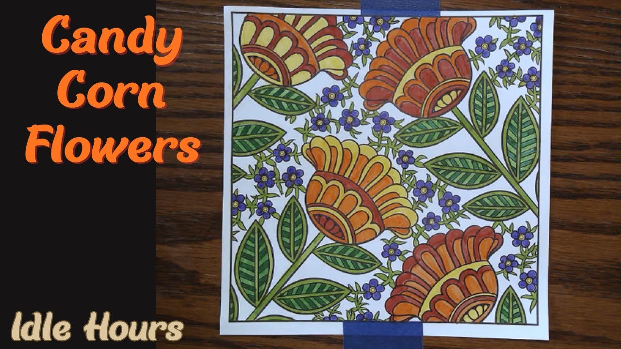 🍬 Candy Corn Flower 🌸 | Cozy Halloween Craft | Colour With Me - YouTube