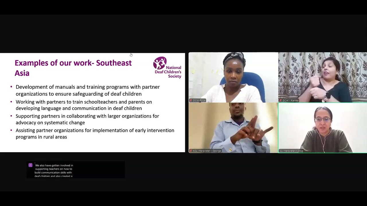 Deaf Child Worldwide and Save the Children Webinar on Childhood Deafness - YouTube