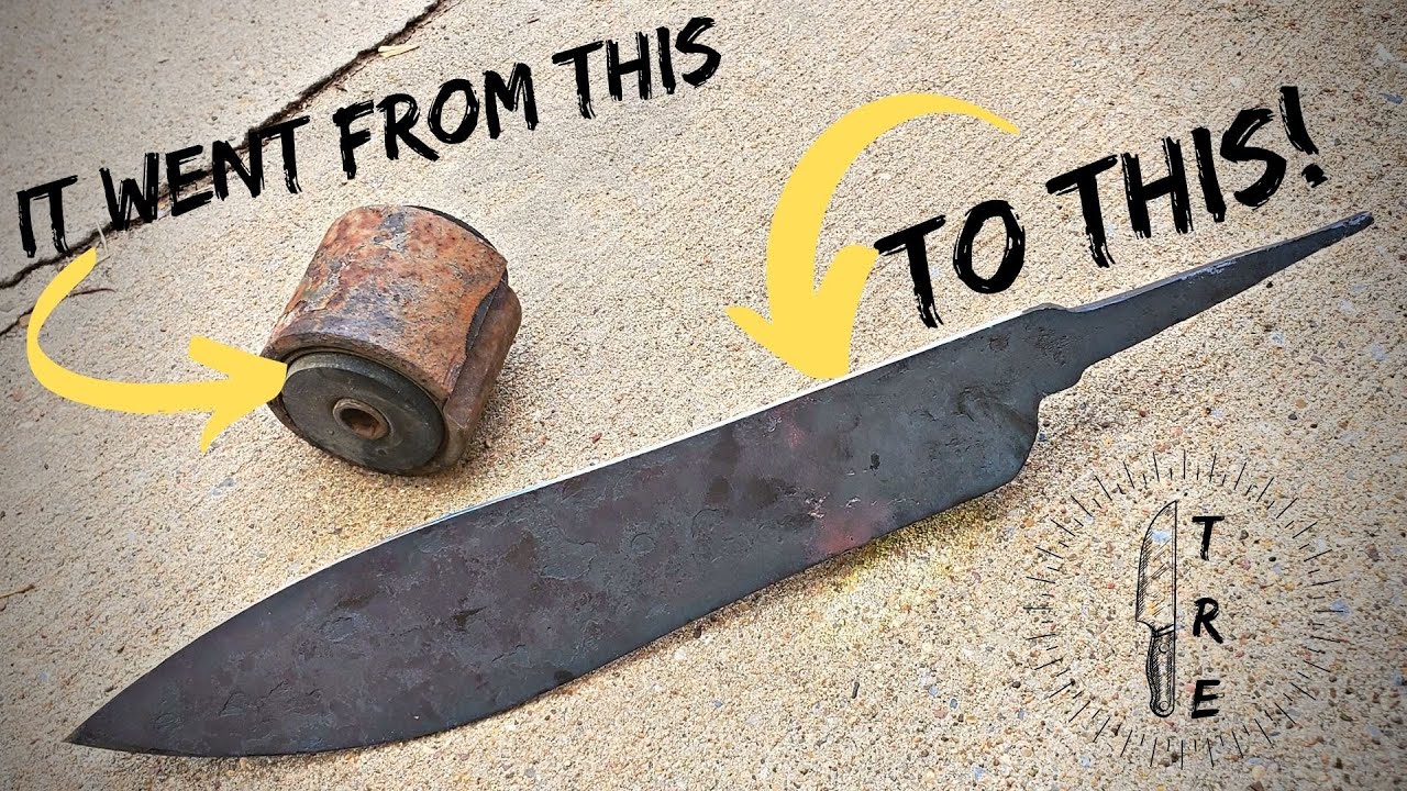 Hand Forging Scrap Leaf Spring Into A Large Bolo Style Knife | Shop ...