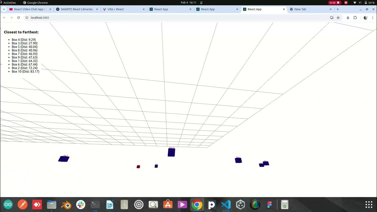 How to Find Distance from all Objects in Three js #r3f #threejs #distance#tahzeeb#khan# ...