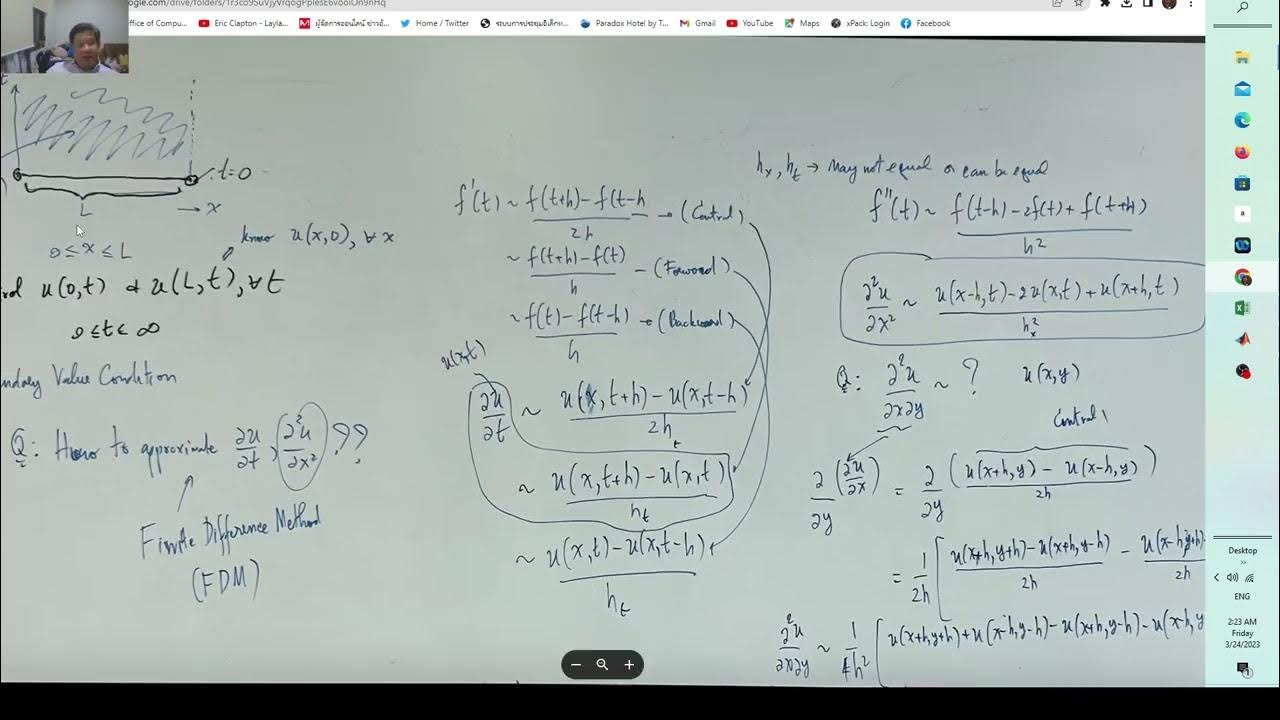 FDM for 1D Heat Equation with Boundary Condition_Excel_vs_Matlab - YouTube