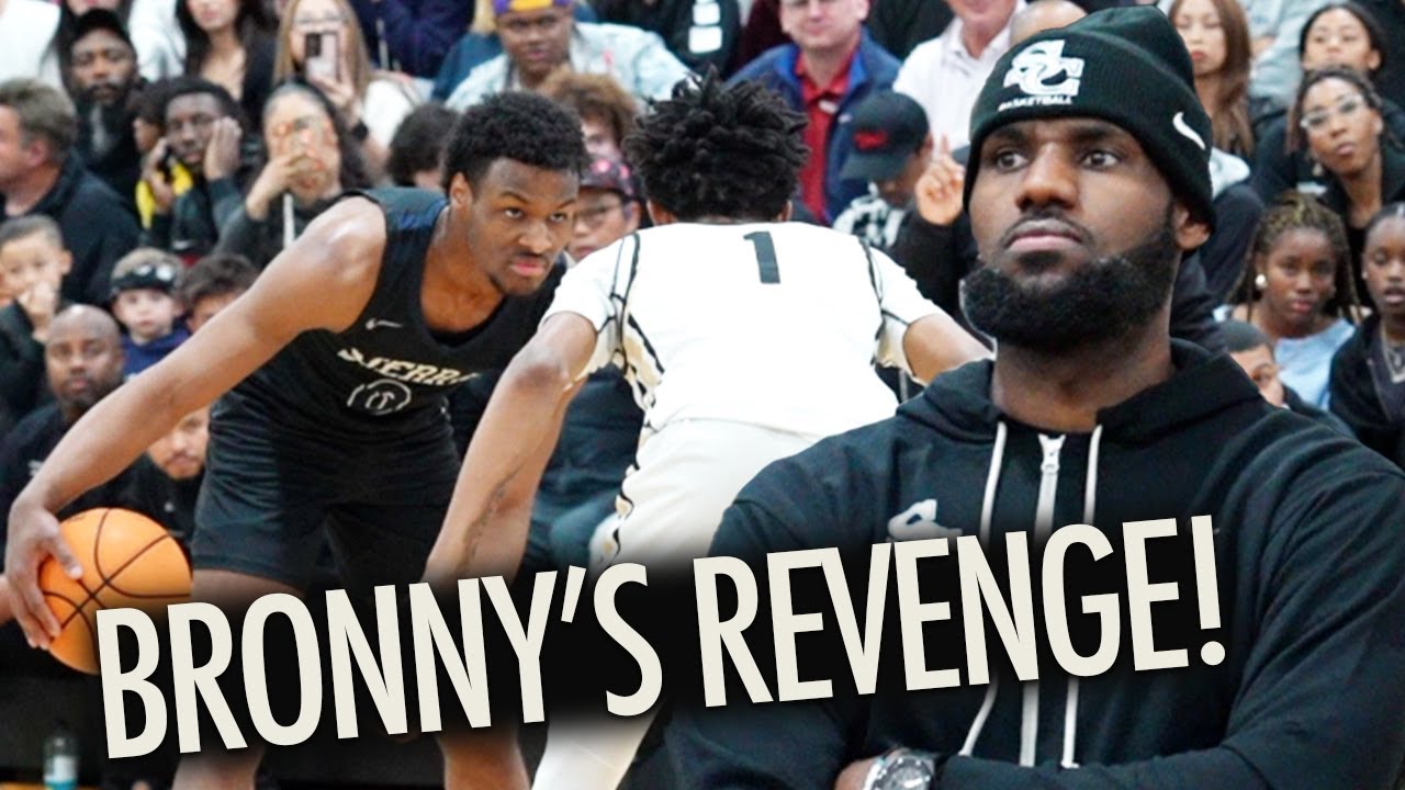 Bronny James SERVES UP REVENGE! (LeBron in the Crowd) - YouTube
