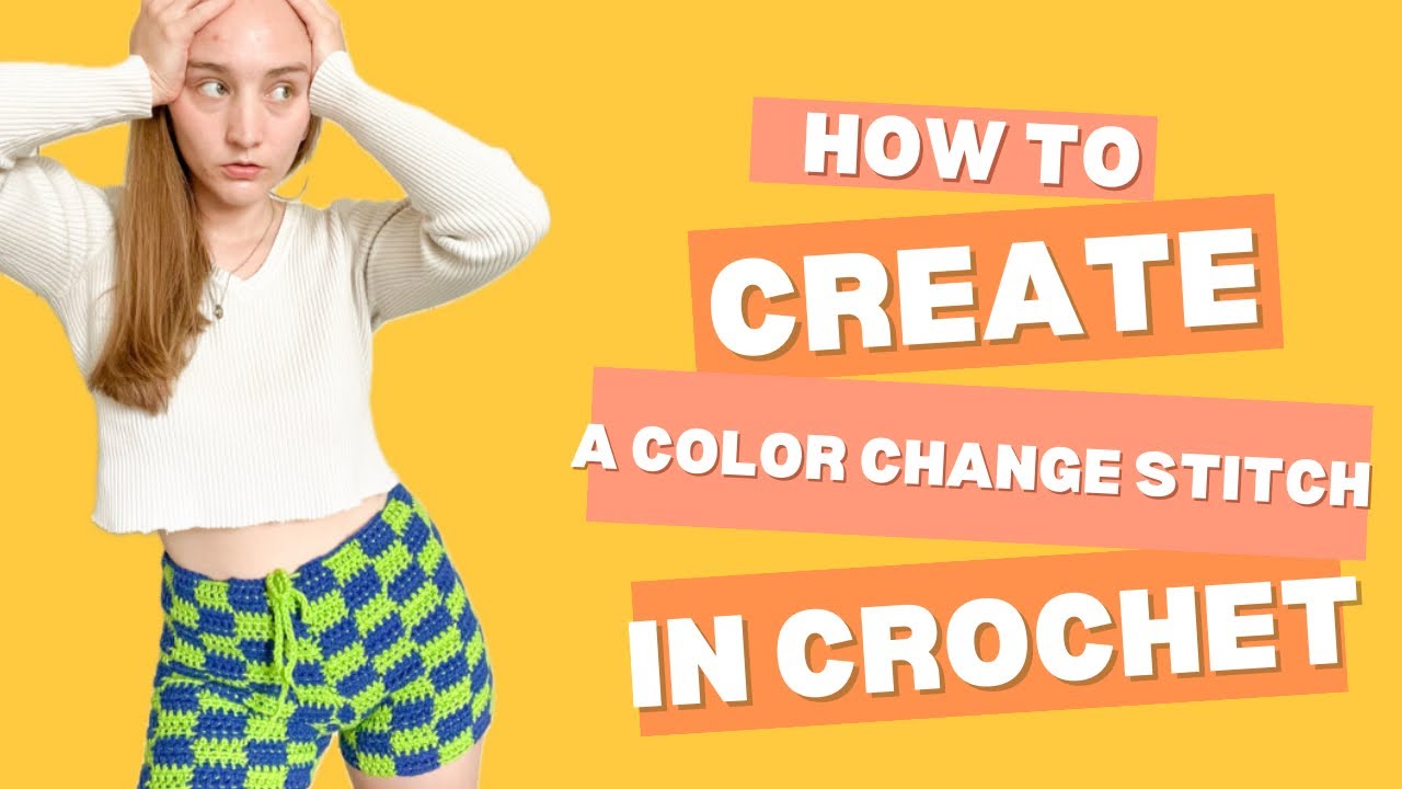 How to do a Color Change Stitch in Crochet - YouTube