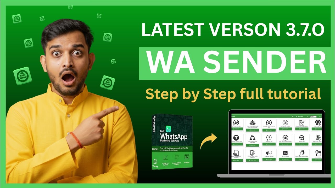 WA Sender Step by Step full Setup Tutorial - YouTube