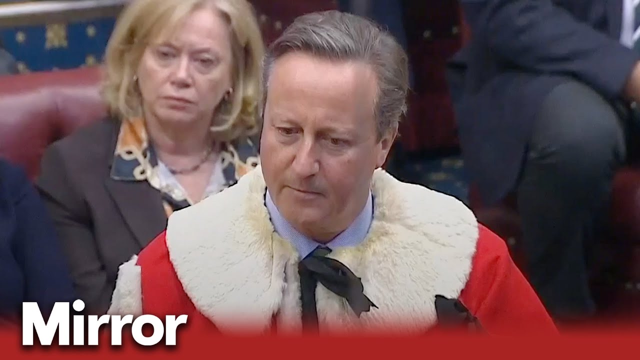 David Cameron sworn in to House of Lords - YouTube