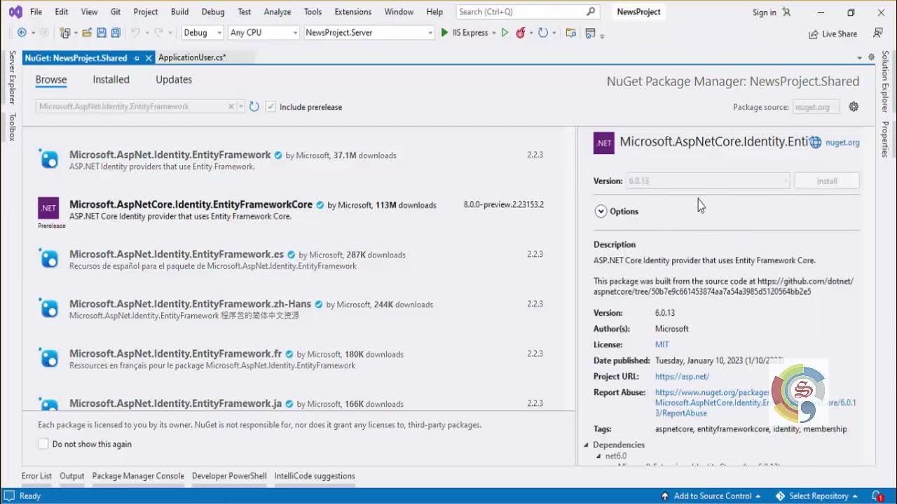 07 (Arabic) Extend Identity User (Identity In ASP Net Core Blazor WA) - YouTube