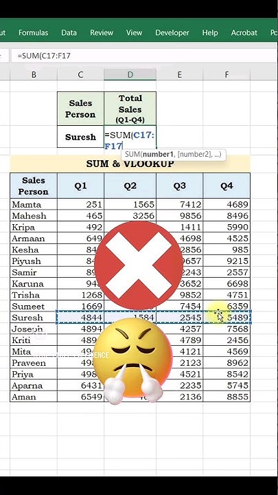 Use SUM & VLOOKUP formula in Excel #trending #excelformula @theexcelexperience - YouTube