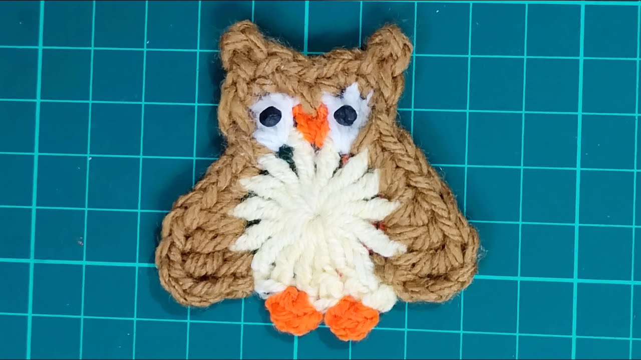 How to Crochet Owl Applique | Free Crochet Pattern of Owl Applique ...