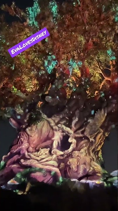 Tree of Life Holiday Projections #animals #animalkingdom #shorts # ...