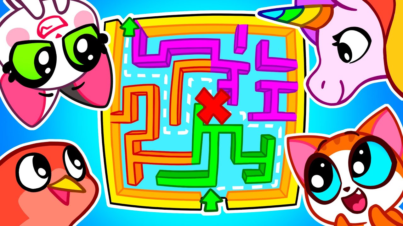 Let's Find a Way Out!🎨🌈Learn Colors While Playing | Purr Purr Stories ...