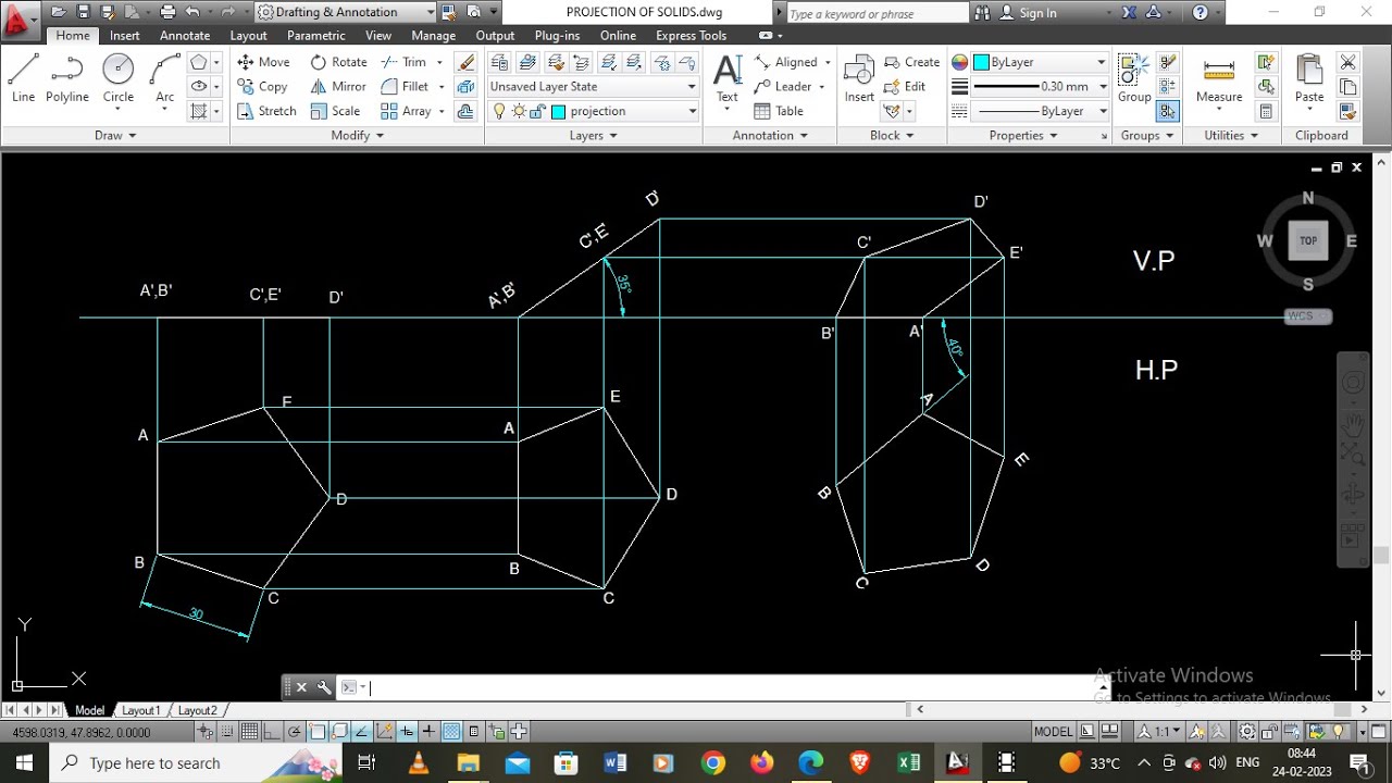 PROJECTION OF PLANE_PENTAGONAL LAMINA - YouTube