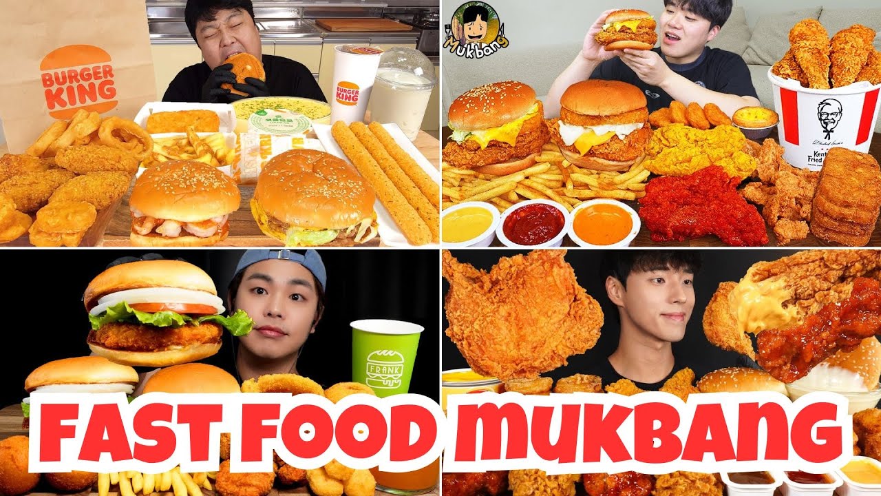 Satisfying FAST FOOD 🍔🍟🍗| ASMR Mukbang Best Compilation #1 | Snacky ...