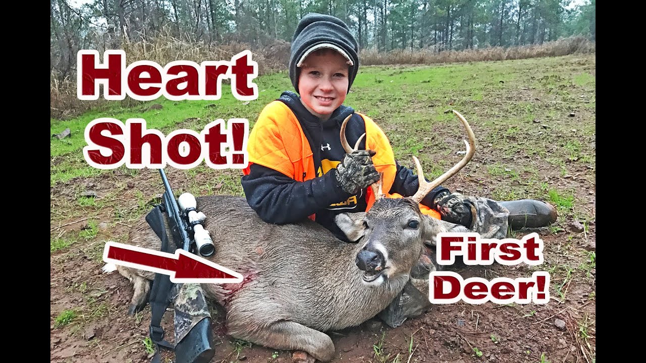 My son's FIRST DEER, Alabama Deer Hunting - YouTube