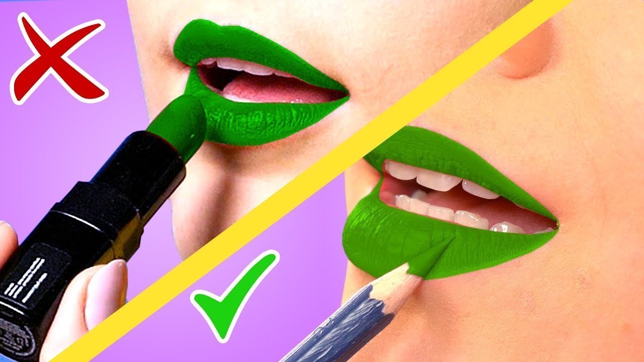 Easy Girly Beauty Hacks & Cool DIY Makeup Ideas For School - YouTube