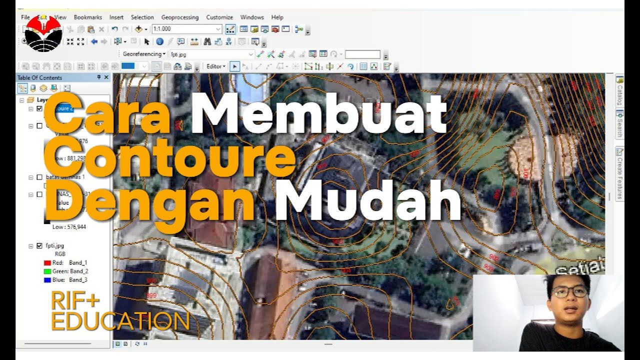 Cara Membuat Contour Menggunakan Google Earth Dan Arcgis - YouTube