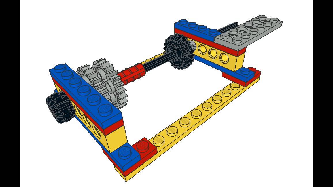 Lego 4-speed sequential gearbox with progressive gear steps - YouTube