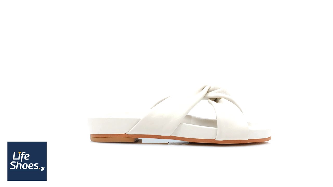 Clarks Pure Twist White Leather Ανατομικά Δερμάτινα Σανδάλια Λευκά ...