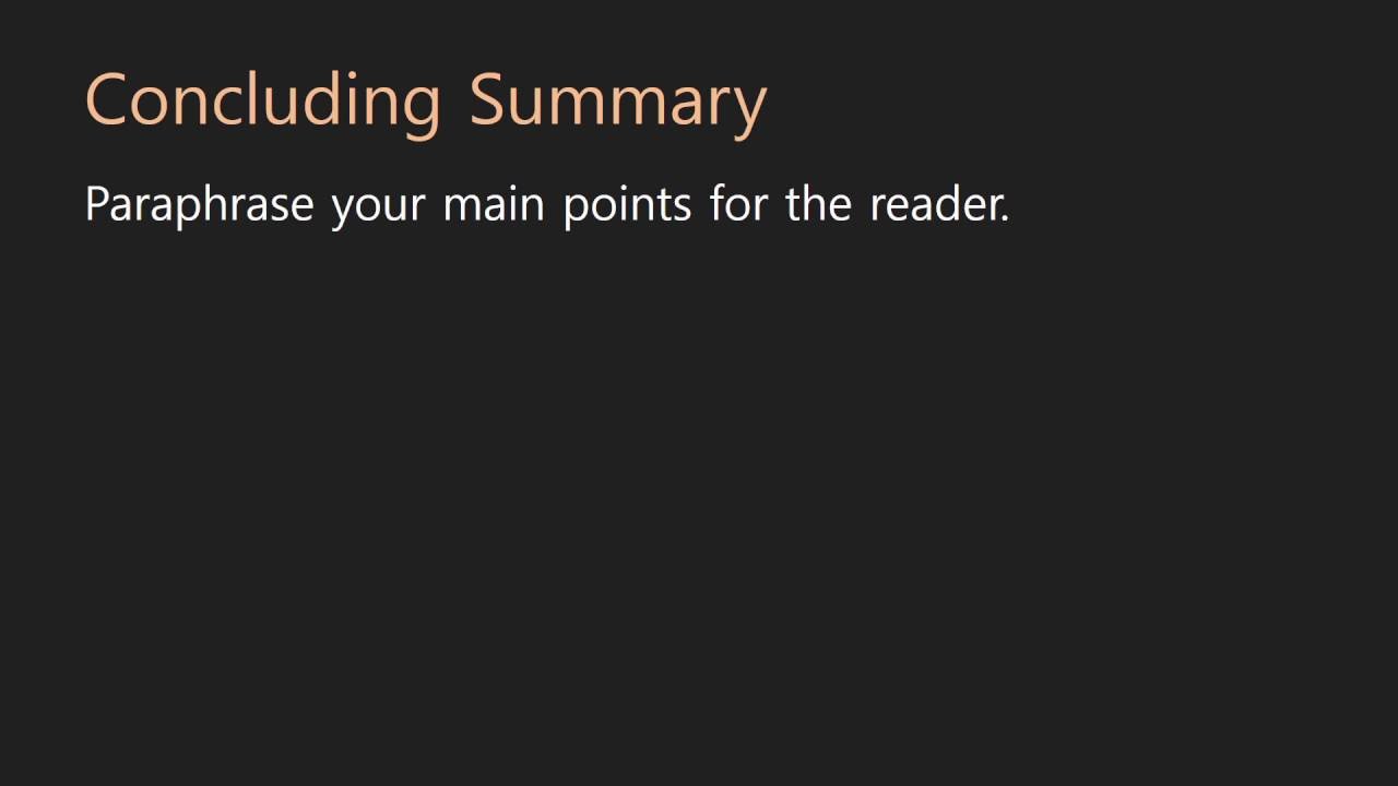 Essay Writing | Conclusion | Concluding Summary - YouTube