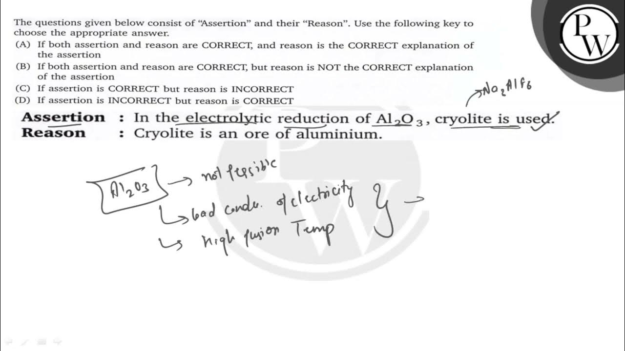 The questions given below consist of "Assertion" and their "Reason"... - YouTube
