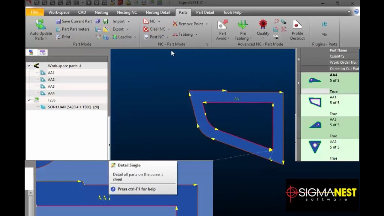 Hướng dẫn sử dụng SigmaNest Phần 5 SigmaNest Training Part 5 - YouTube