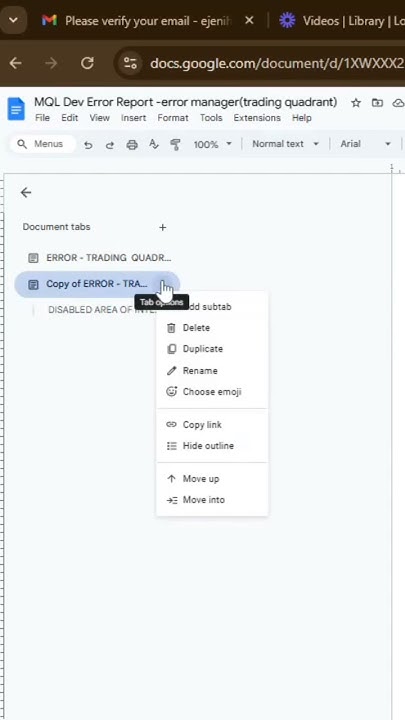 Tip on creating tabs on Google docs. #google #documents #create #docs #cloudediting #tabs # ...
