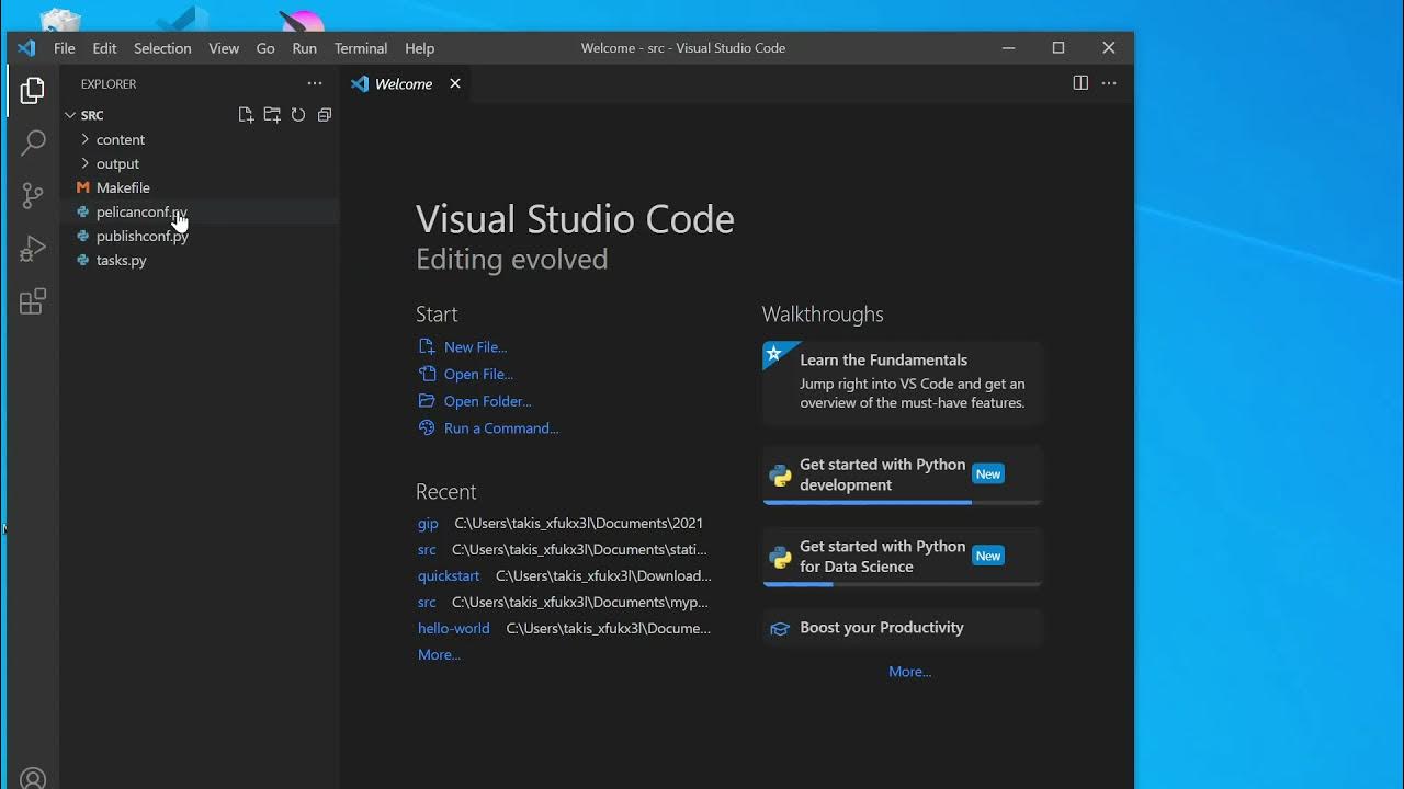 Using the Pelican static site generator - YouTube