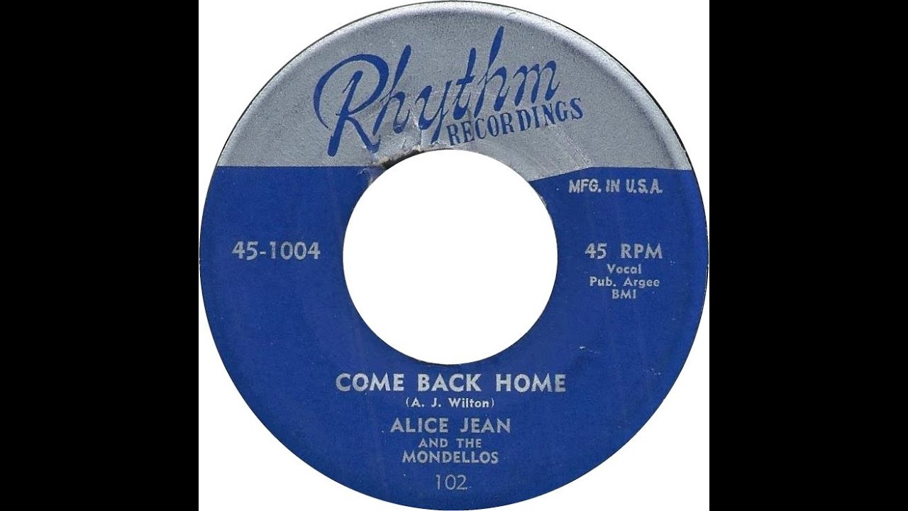 Alice Jean And The Mondellos - Come Back Home 1957 - YouTube
