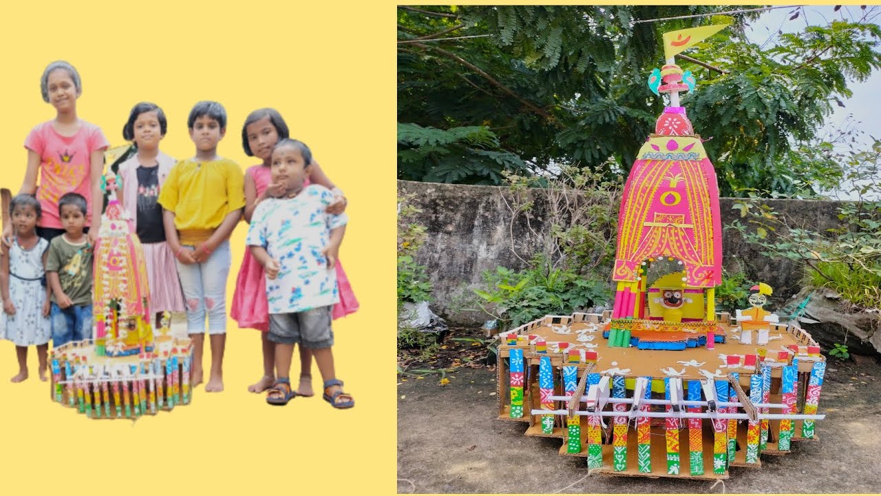 ପବିତ୍ର ରଥଯାତ୍ରା ୨୦୨୨ | Ratha Making at home | Jagannath Nandighosa ...