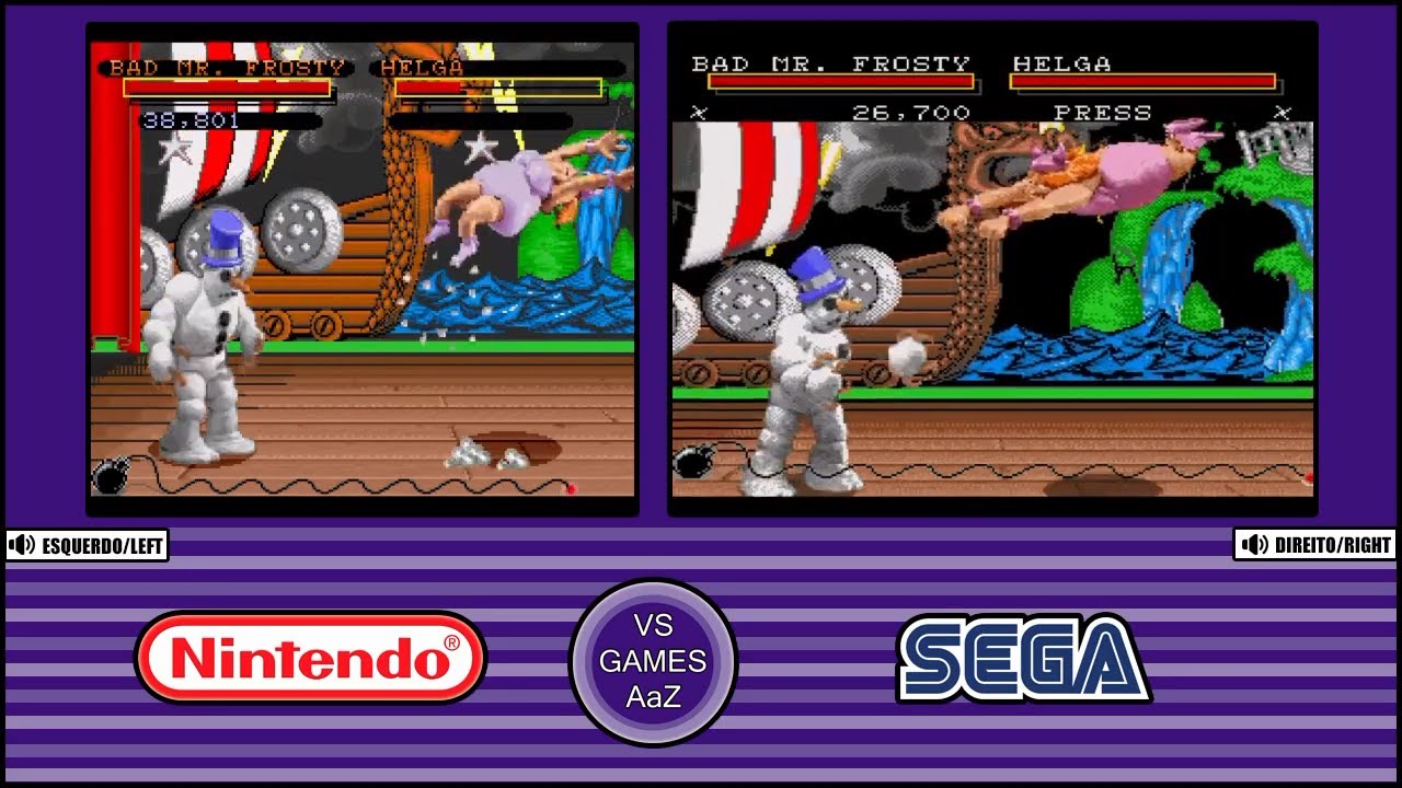 Clay Fighter(Snes vs Mega drive)side by side comparison graphics - YouTube