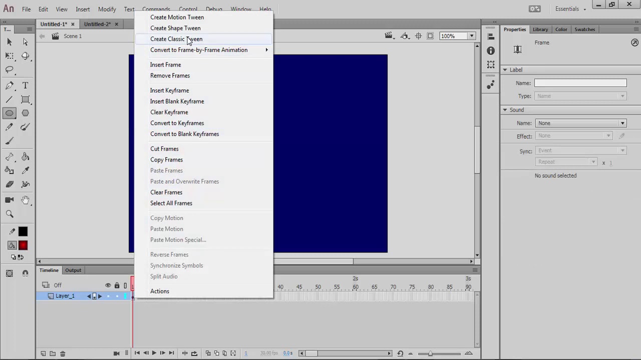 Sample for motion tween(part 1):Animation in adobe animate cc 2018 ...