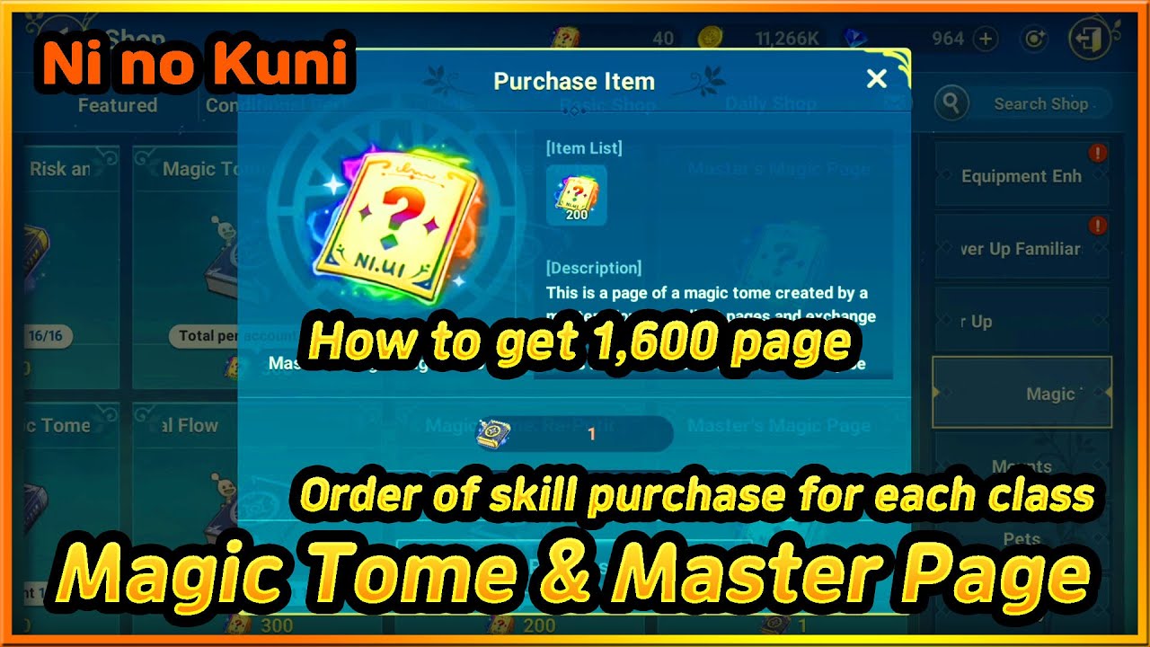 Magic Tome & Master Magic Page - Ni no Kuni: Cross Worlds - YouTube