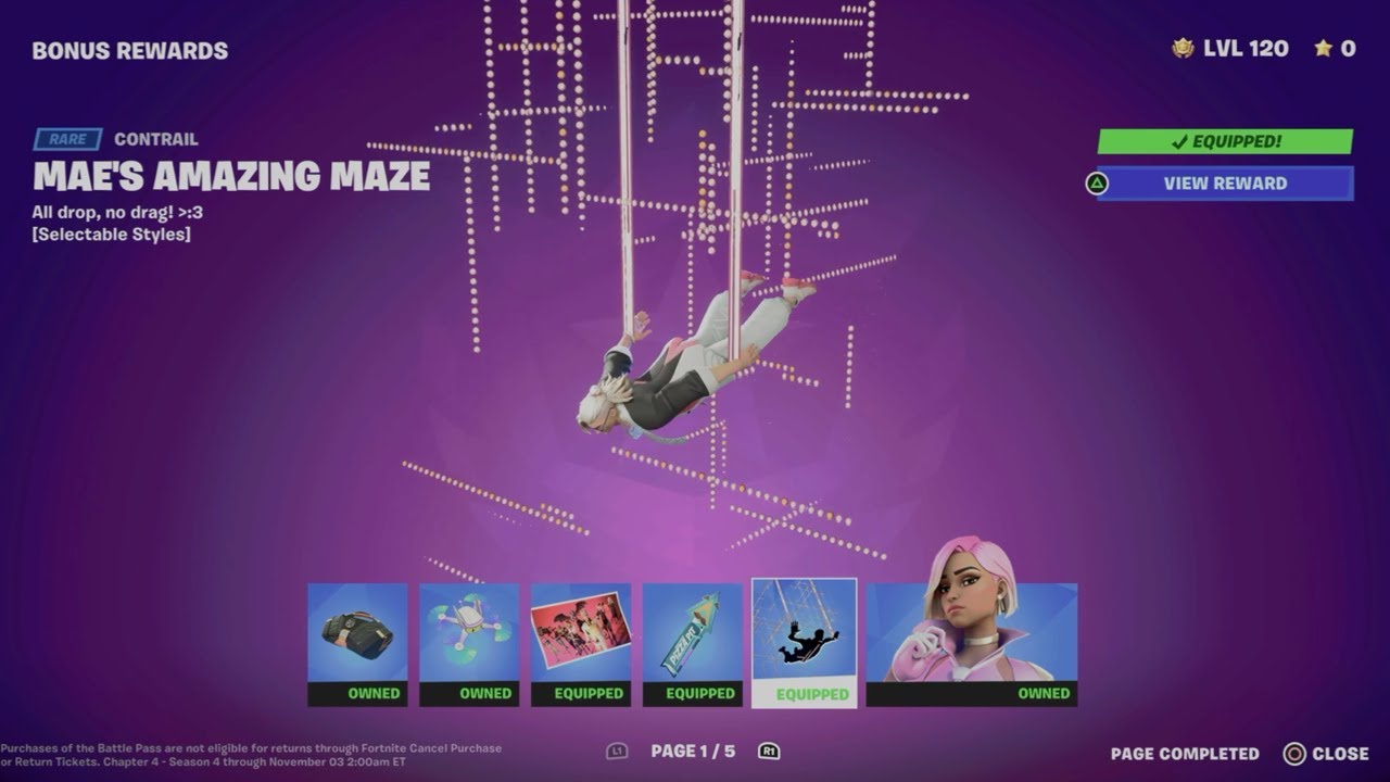 How to Unlock Mae's Amazing Maze Contrail in Fortnite | Battle Pass ...