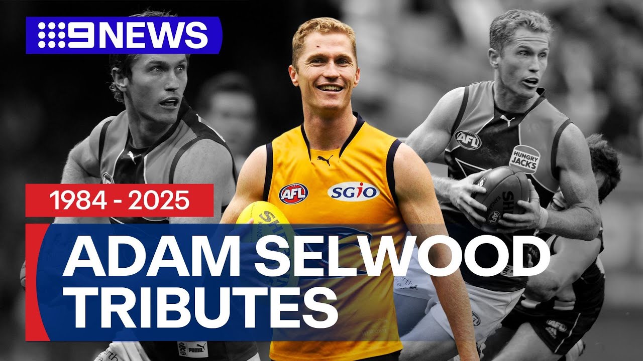 Tributes flow for AFL player Adam Selwood | 9 News Australia - YouTube