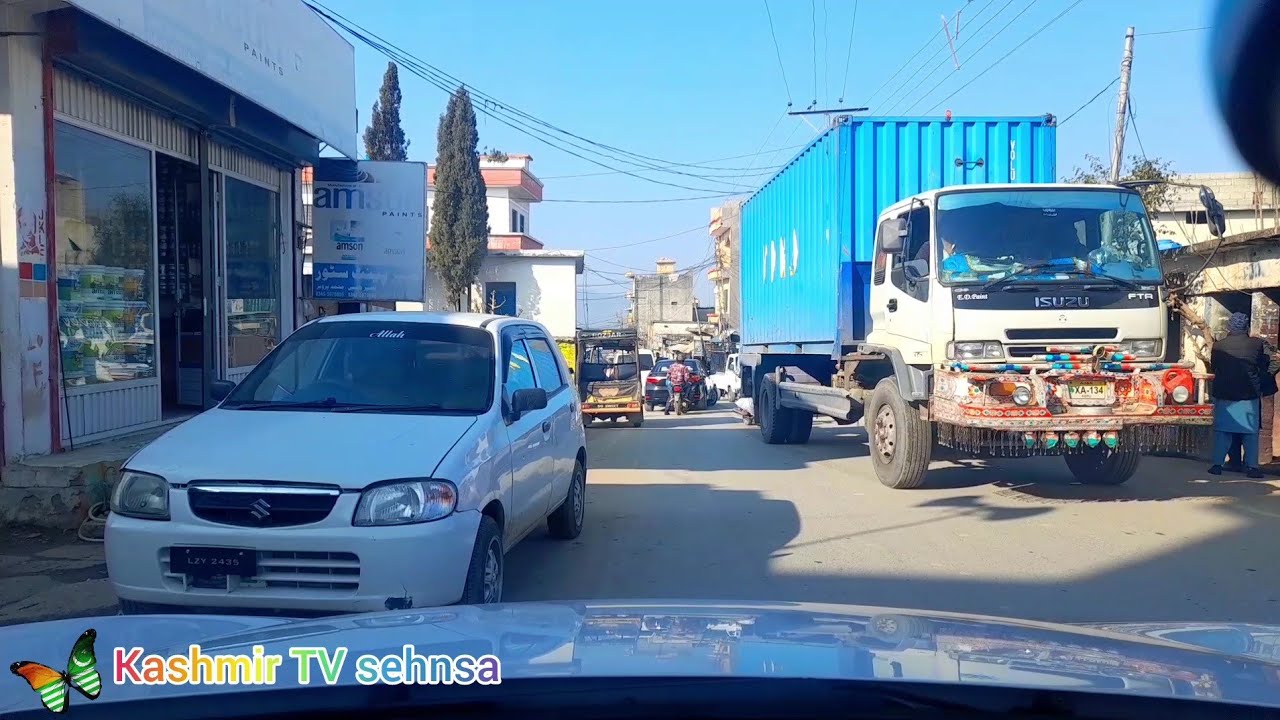 Sehnsa City by road view || Kashmir TV sehnsa - YouTube