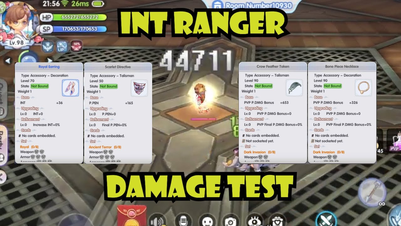 ROX - Int Ranger - Damage Test - INT or PVP Acce - YouTube