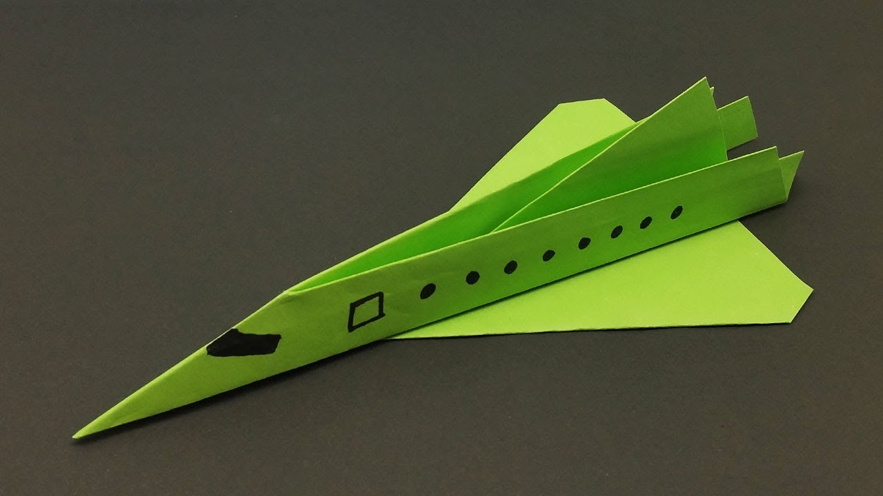 Amazing Concord Paper Plane Making - How To Make a Paper Concord Plane ...