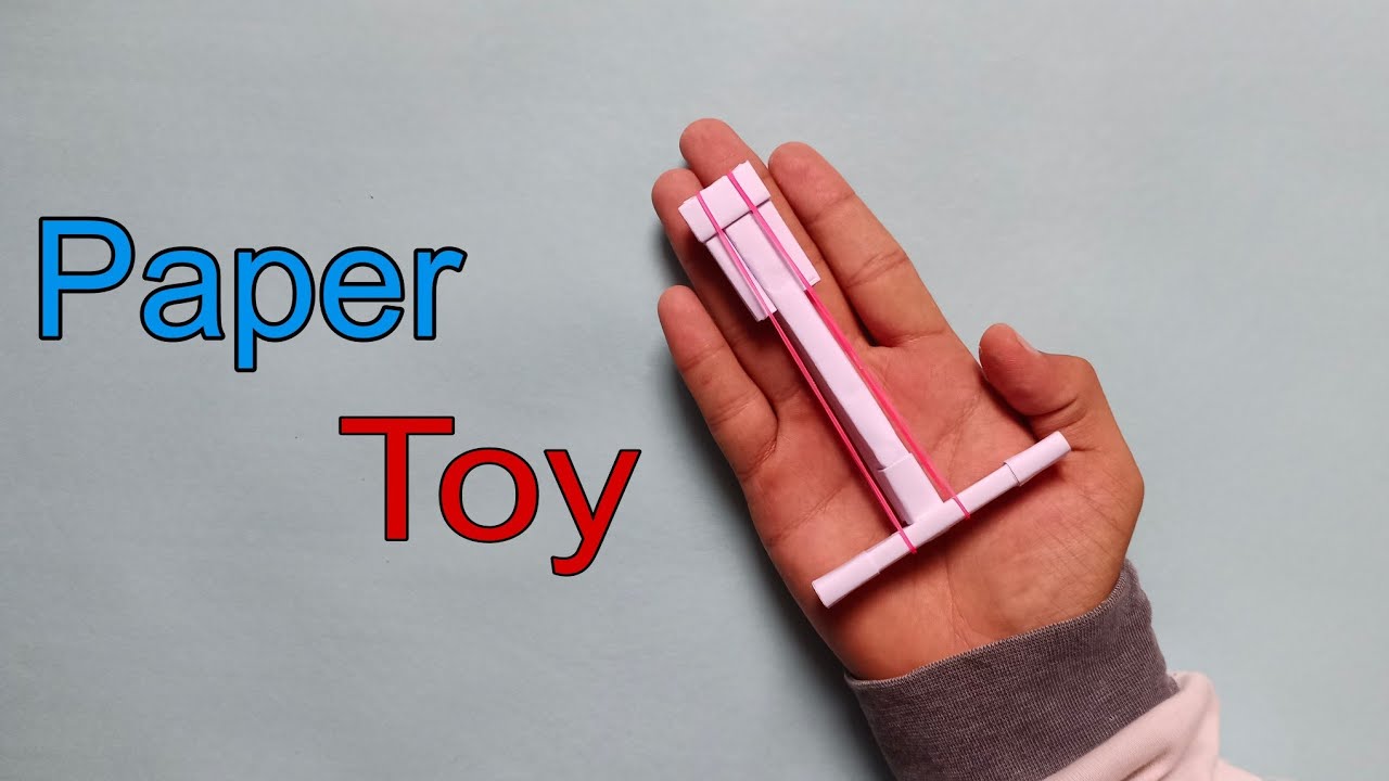 How to make Paper shooting toy | easy paper Gun - YouTube