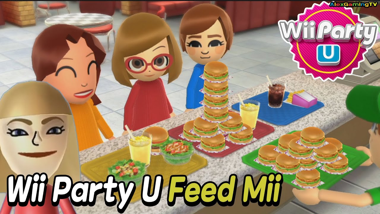 Wii Party U - Feed Mii 🎵 (Play movies 85) Susie Nikki Anna Ariel 🎵 ...