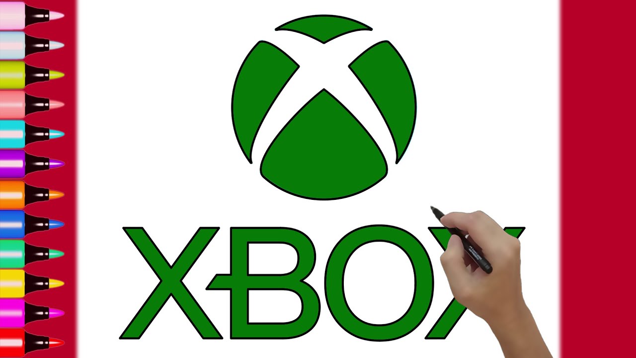 HOW TO DRAW XBOX LOGO - YouTube