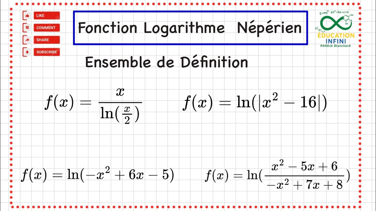 Domaine de définition de ln partie 2| Domain of Definition of ln ...