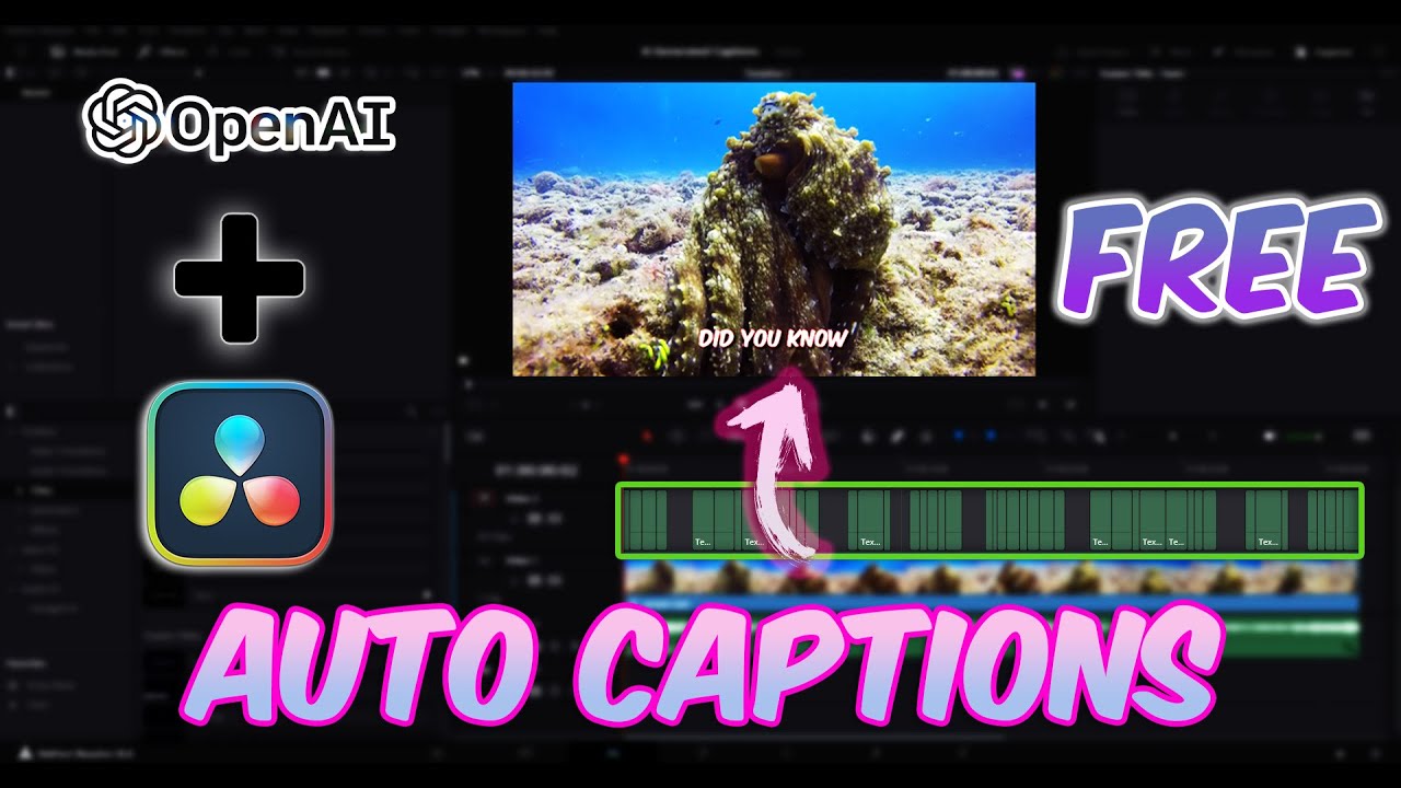 HOW TO GET AUTO CAPTIONS FOR DAVINCI RESOLVE - EASY - YouTube
