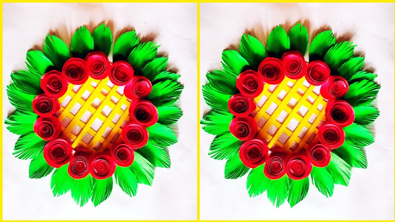 Beautiful Cardboard Craft Ideas// DIY Wall decoration using paper ...