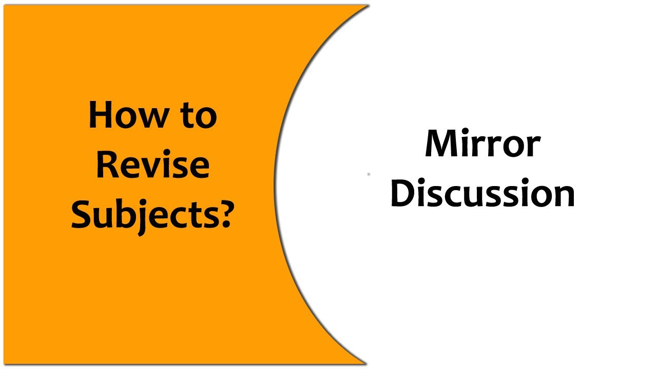 How to revise Subjects | Mirror Discussion - YouTube